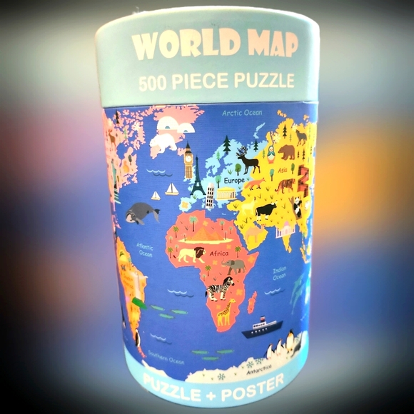Games | World Map Poster Puzzle | Poshmark